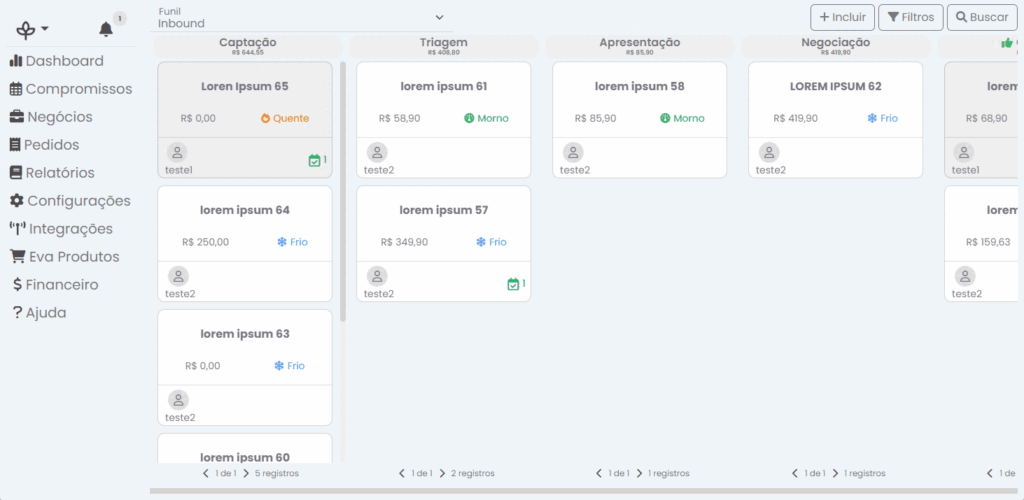 Como Gerenciar Negócios e Utilizar Filtros no Funil de Vendas do Eva ...